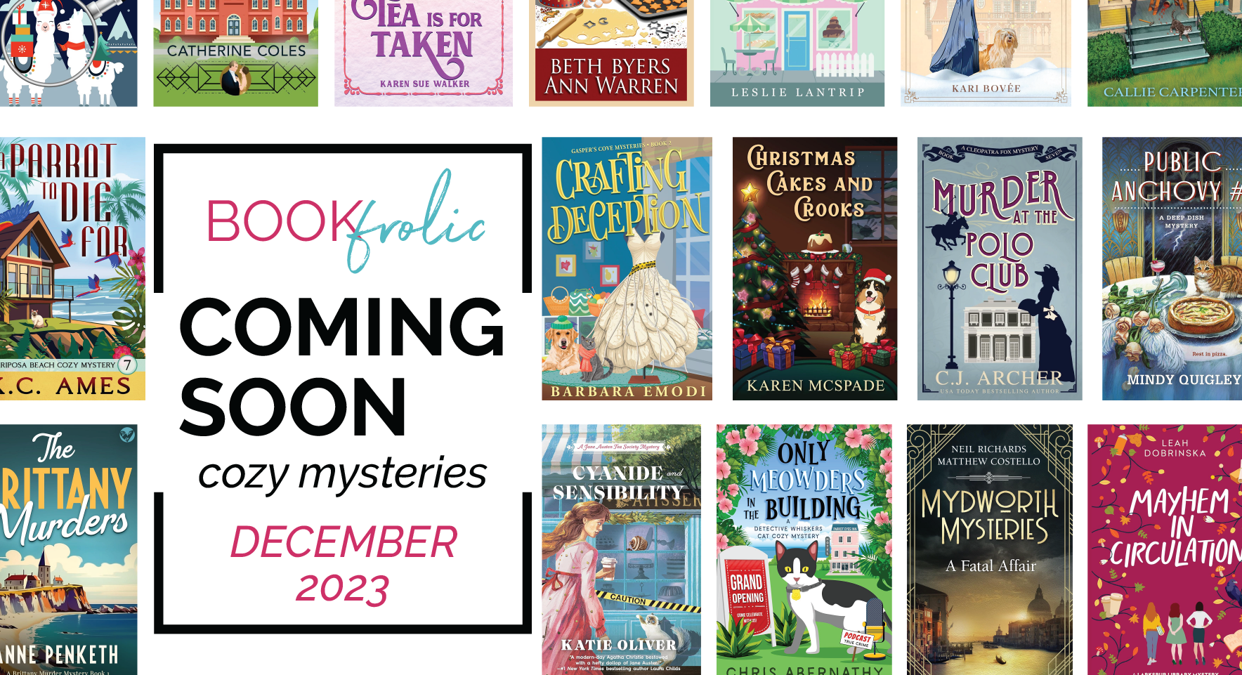 Coming soon! Cozy Mystery new releases for December 2023 * book frolic